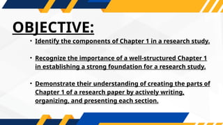 CHAPTER 1 for research and the parts of chapter 1 | PPTX