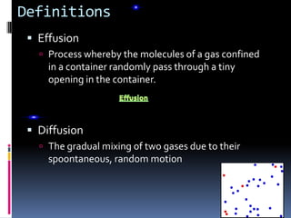Chapter 11.4 : Effusion and Diffusion | PPTX