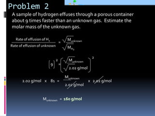 Chapter 11.4 : Effusion and Diffusion | PPTX