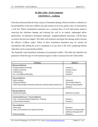 Chapter_11-Acidizing.pdf | Chemistry | Science