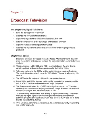C11 - Broadcast Television | PDF