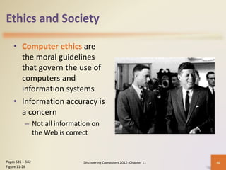 Chapter 11 computer security and safety, ethics, and privacy | PPTX