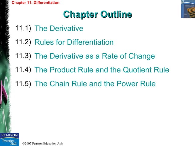 Chapter 11 - Differentiation