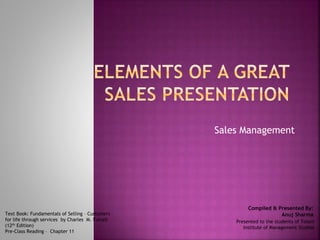 Elements of a Great Sales Presentation | PPTX
