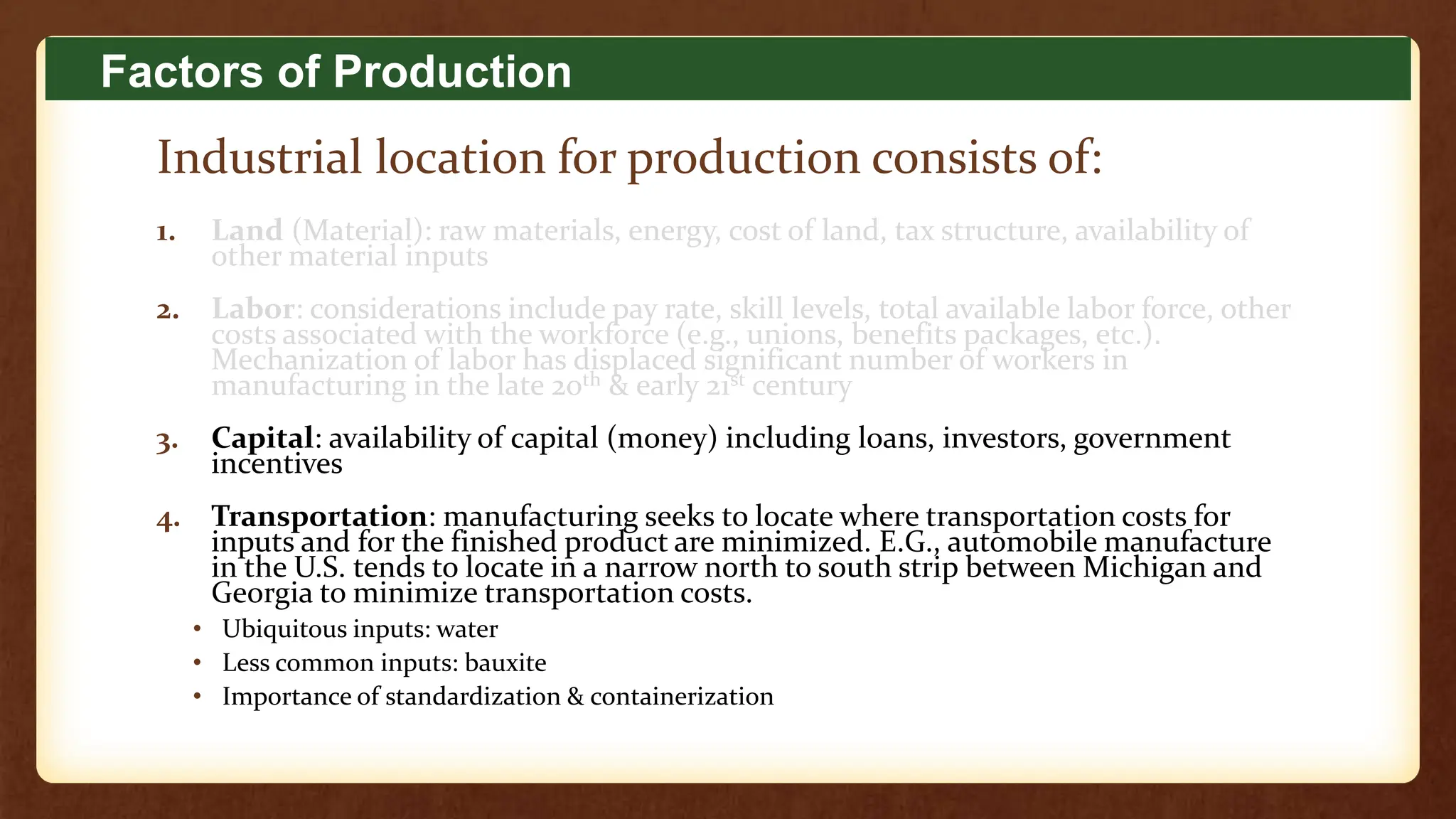 The Fundamentals of Industrial Geography | PPTX