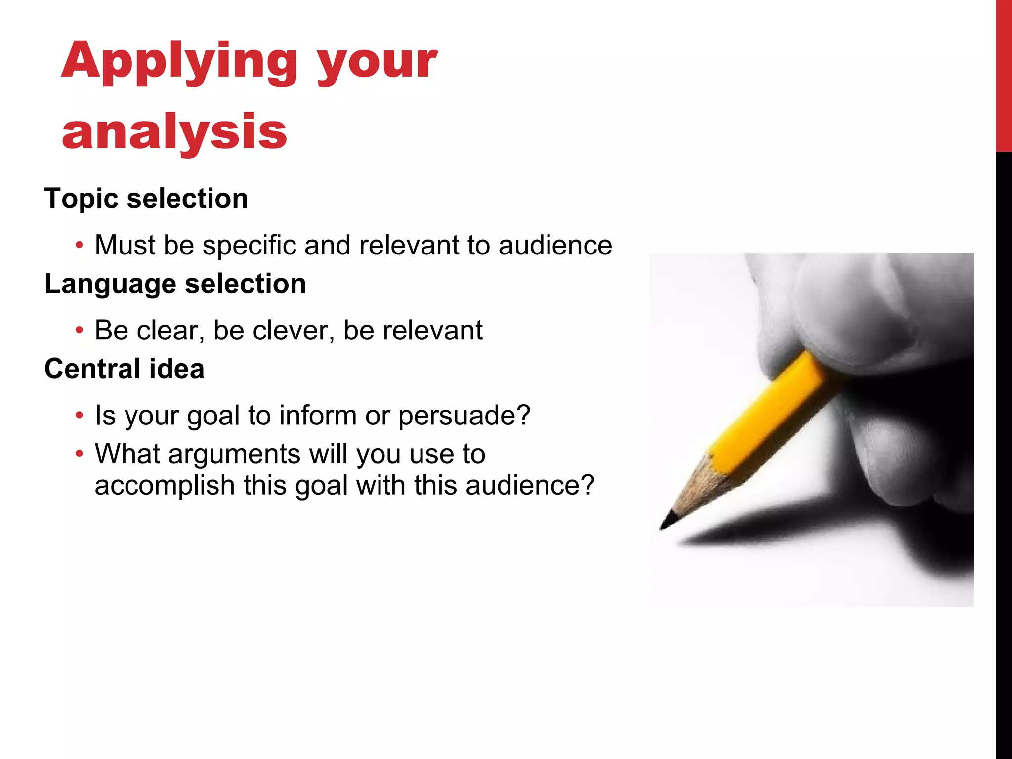 Chapter 11: Public speaking-Planning the message | PPT