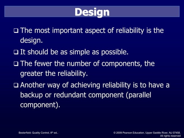 Chapter 11- Reliability.ppt | Technology & Computing