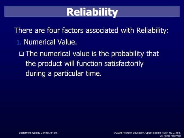 Chapter 11- Reliability.ppt | Technology & Computing