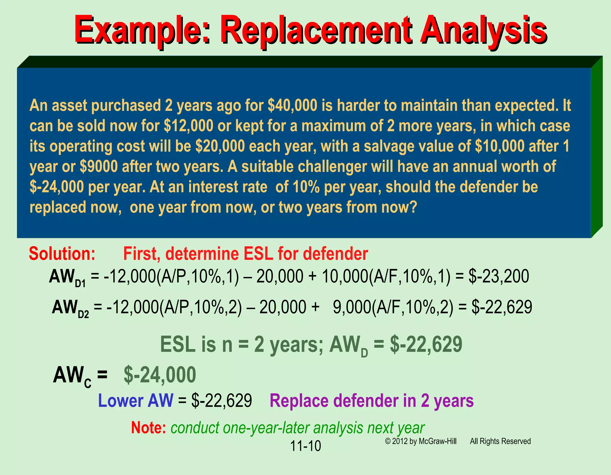 Chapter 11 replacement & retention decisions | PPT