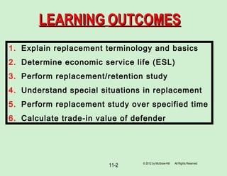 Chapter 11 replacement & retention decisions | PPT