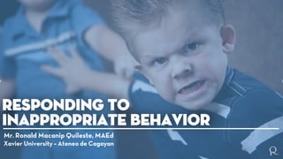 Early Childhood Classroom Management - Responding to Inappropriate ...