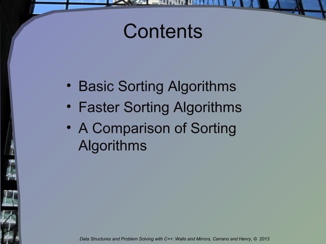 Chapter11 Sorting Algorithmsefficiency Ppt