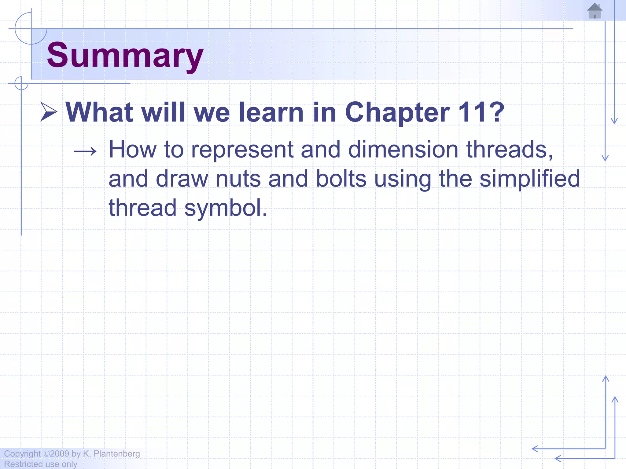 Chapter 11 threads in auto cad 2010 | PPTX