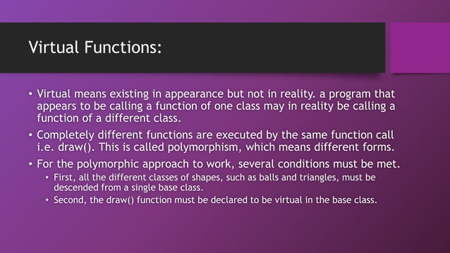 Virtual Functions | PPT