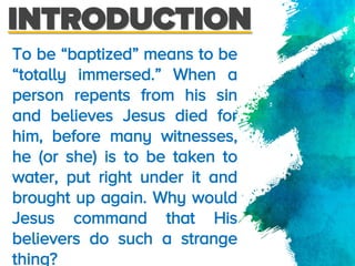 Understanding the Essence of Water Baptism | PDF