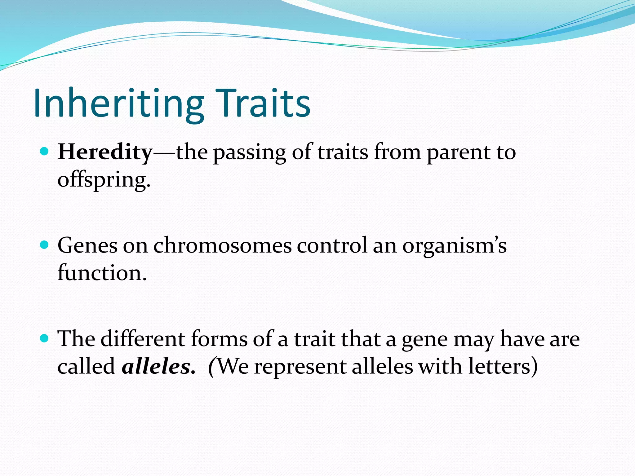 Chapter 11 7th grade genetics notes section 1 easy | PPTX