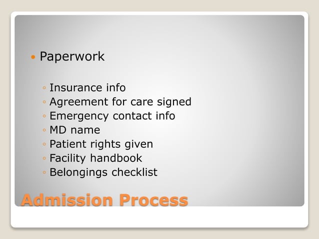 Chapter 11 Admitting, Transferring, & Discharge | PPTX