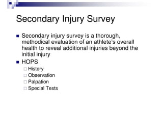 Chapter 11 Assessment And Evaluation Of Sports Injuries | PPT