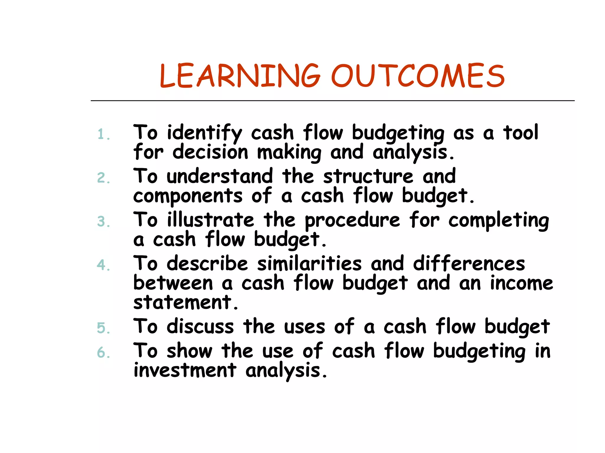 Chapter 11(cash flow budgeting) | PPT