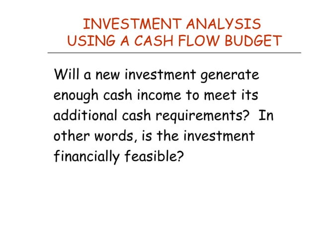 Chapter 11(cash flow budgeting) | PPT