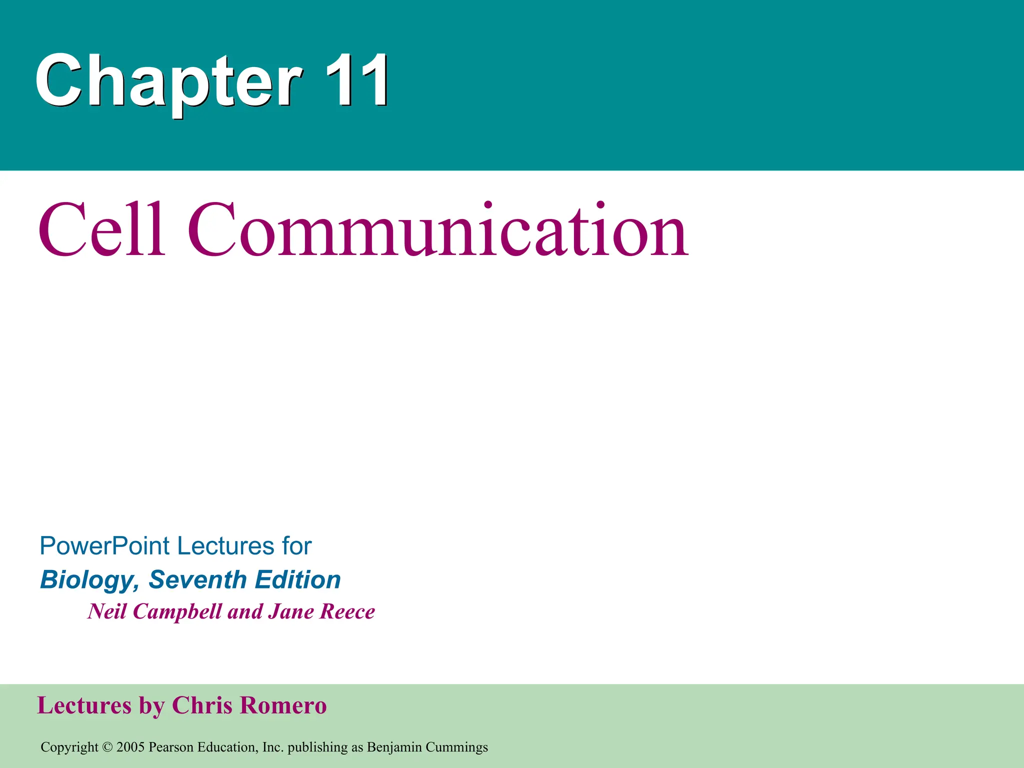 chapter11_cell_communication CELL TO CELL SIGNALLING | PPT