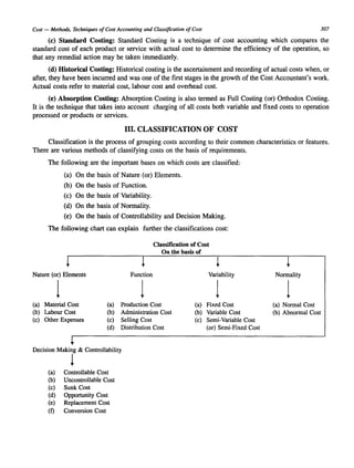 Chapter 11 cost methods, techniques of cost accounting and ...