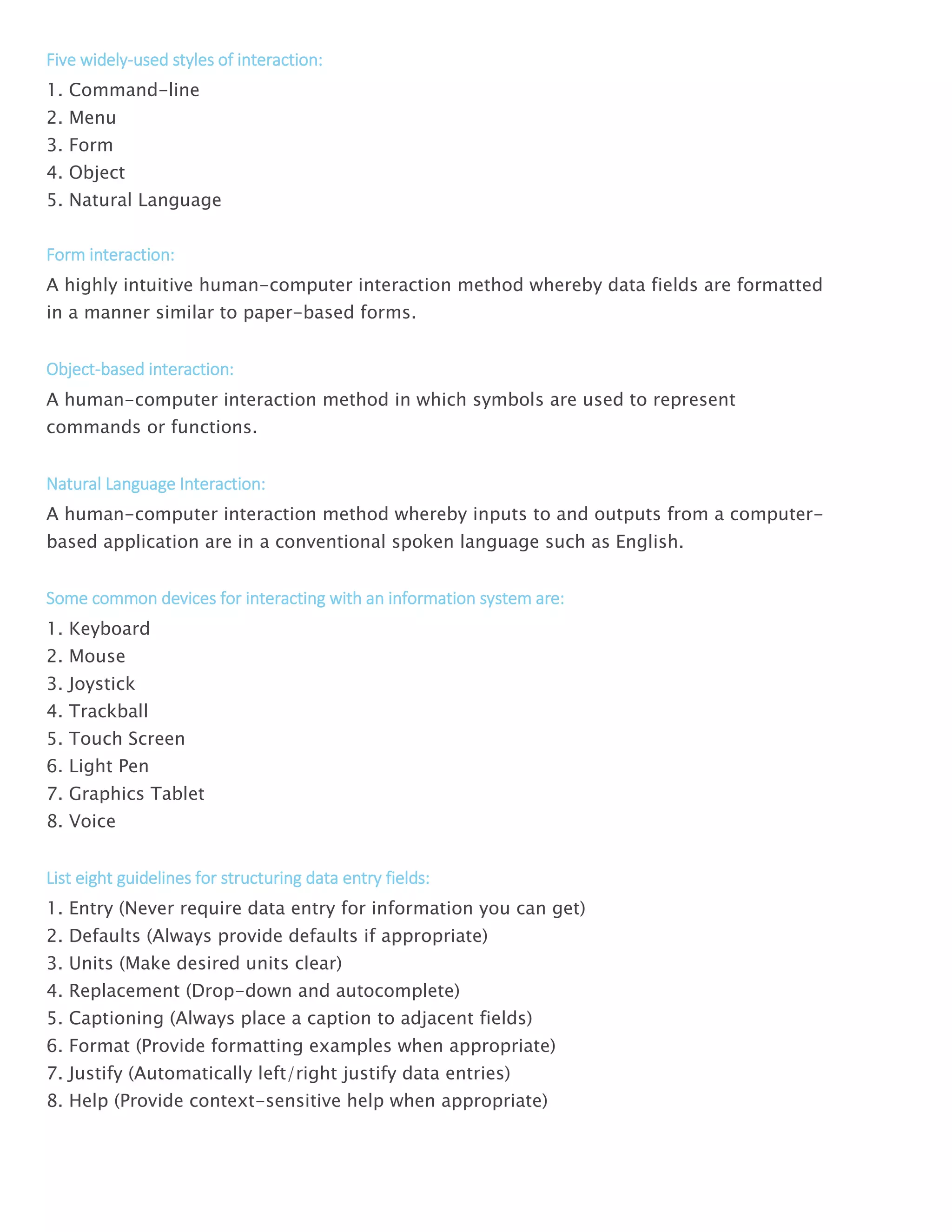 Chapter 11 designing interfaces and dialogues | PDF