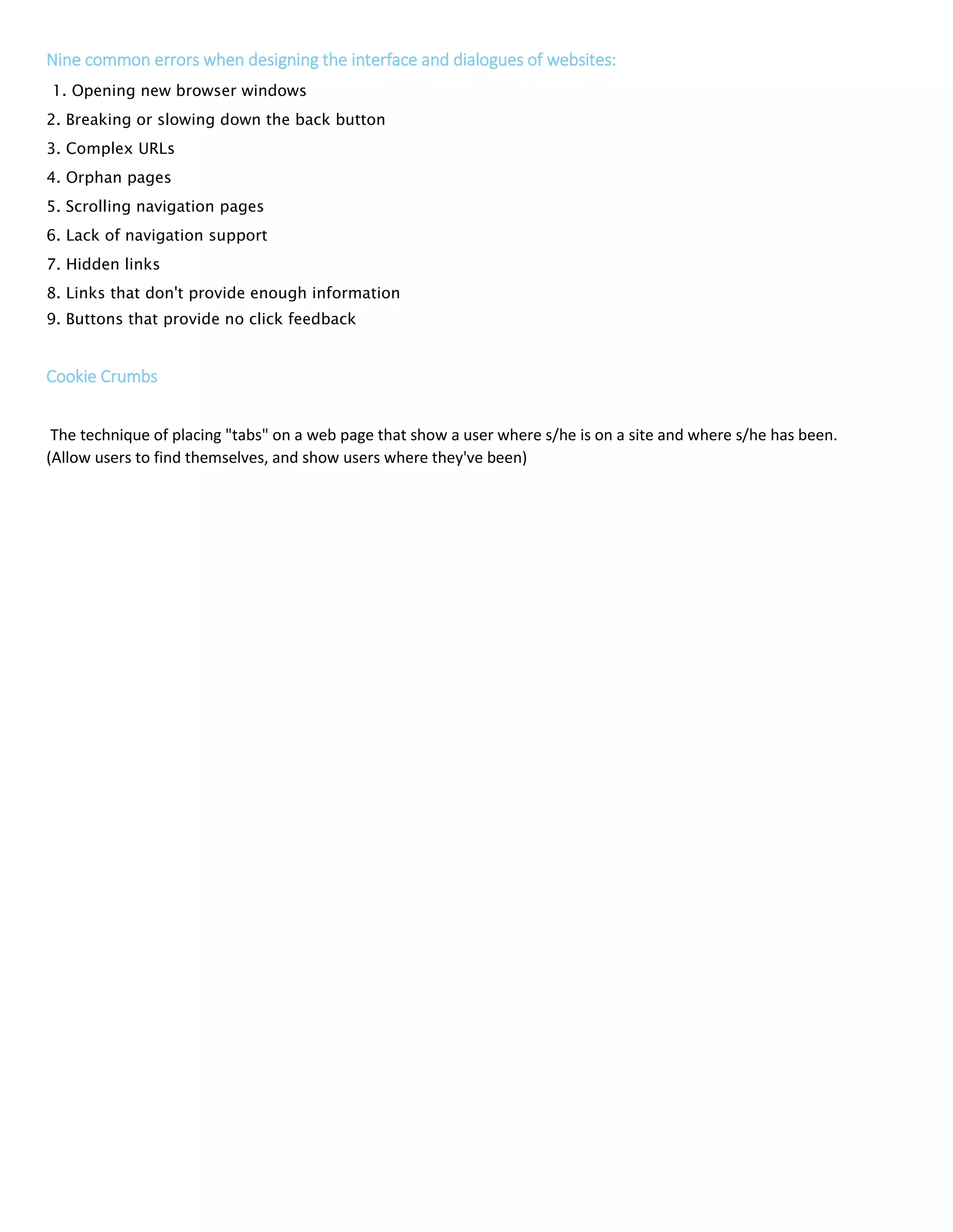 Chapter 11 designing interfaces and dialogues | PDF