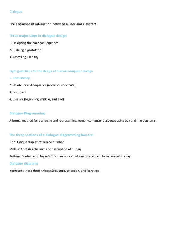 Chapter 11 designing interfaces and dialogues | PDF