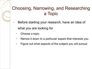 Chapter 11 developing library research and information literacy skills ...