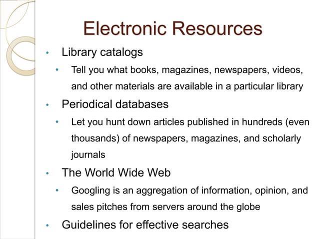 Chapter 11 developing library research and information literacy skills ...