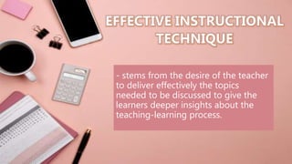 Chapter 11: Effective Instructional Techniques | PPTX | Educational ...
