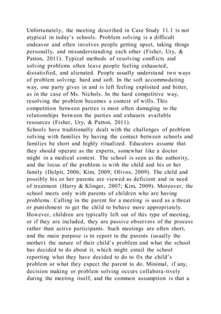 CHAPTER 11 Engaging in Collaborative Problem Solving with Families | DOCX
