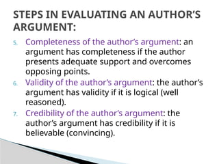 CHAPTER 11 evaluating an author's argument.pptx