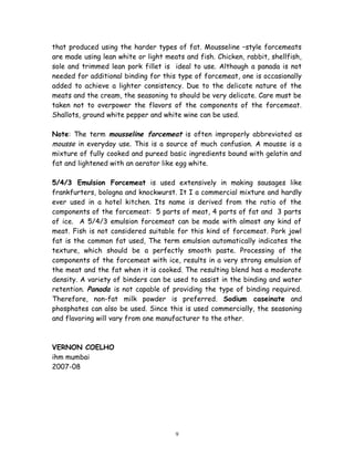 Chapter 11 forcemeat | DOC | Cooking | Food & Drink