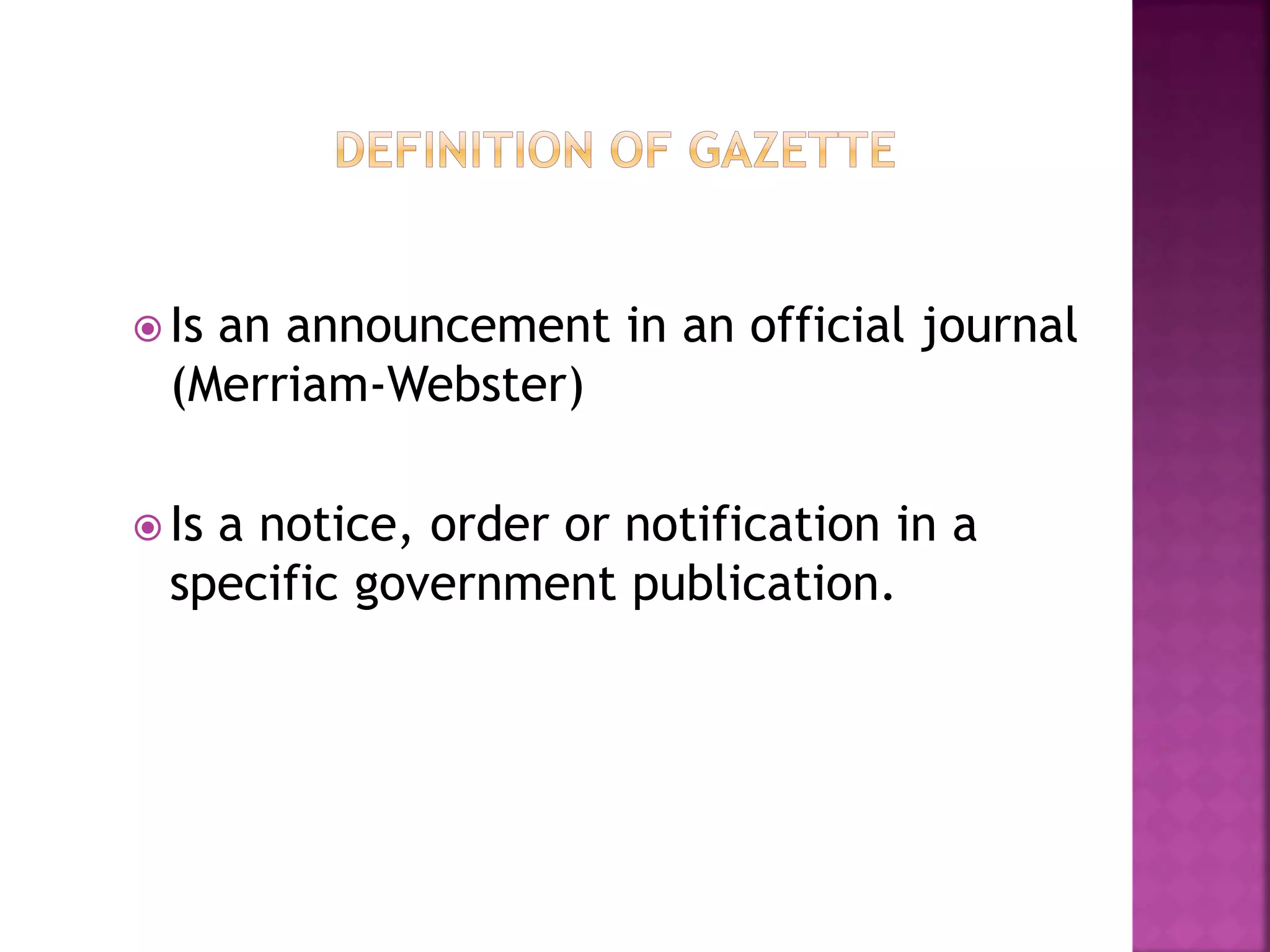 Chapter 11 gazetted plan | PPT