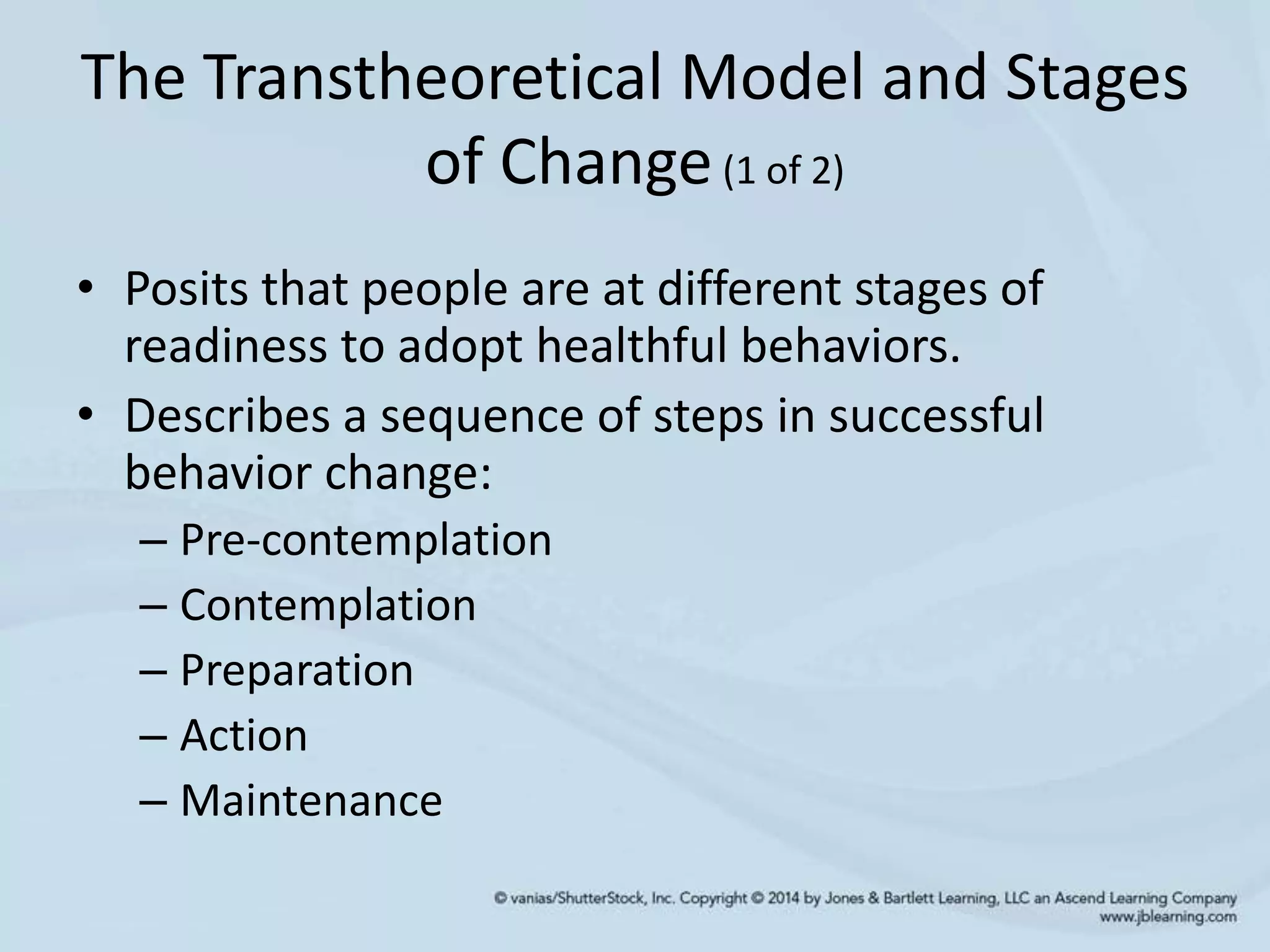 Chapter 11 health behavior theories | PPT