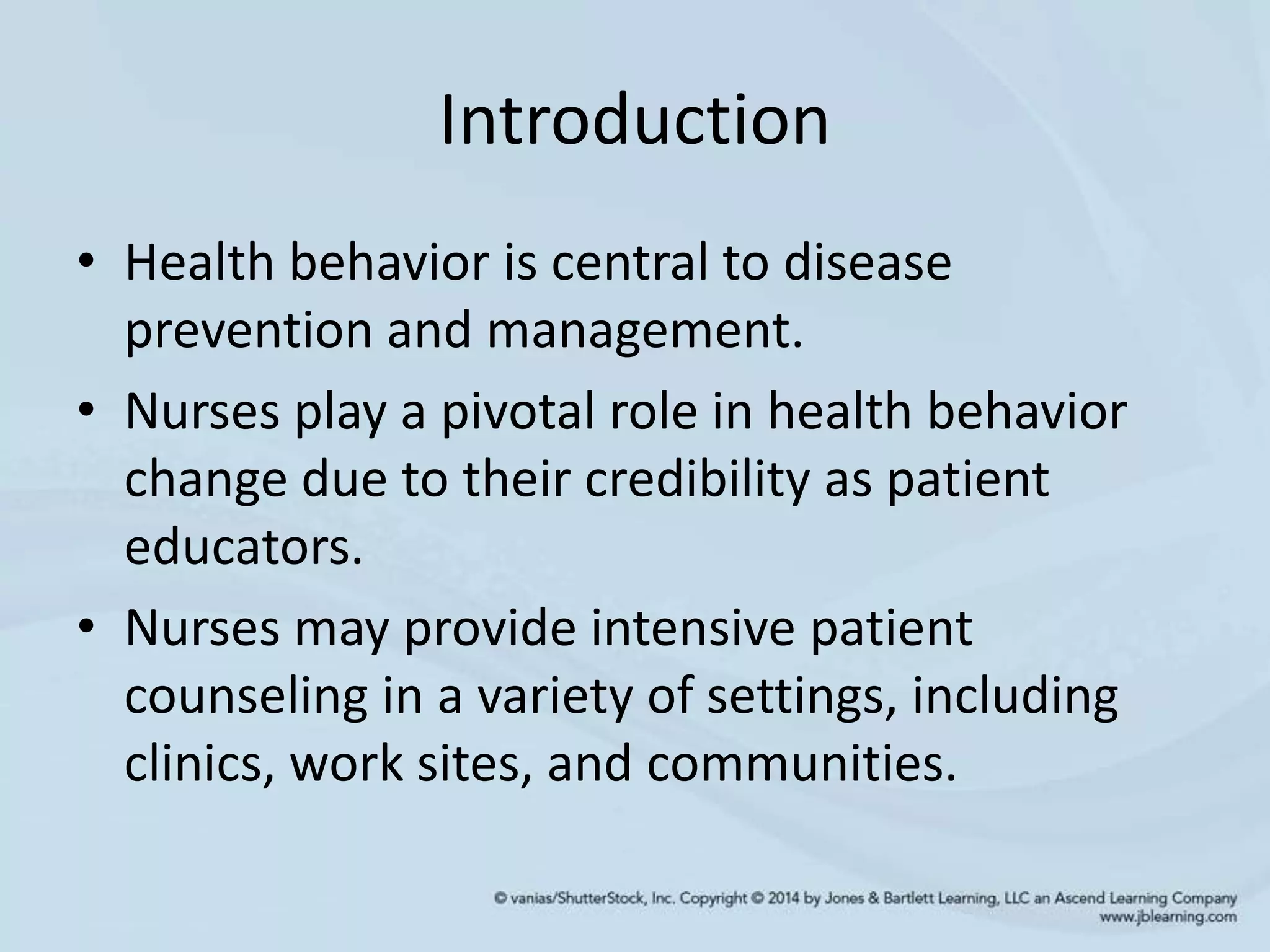 Chapter 11 health behavior theories | PPT