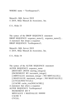 Chapter 11How create a database and its tables with SQL stat | DOCX | Databases | Computer ...