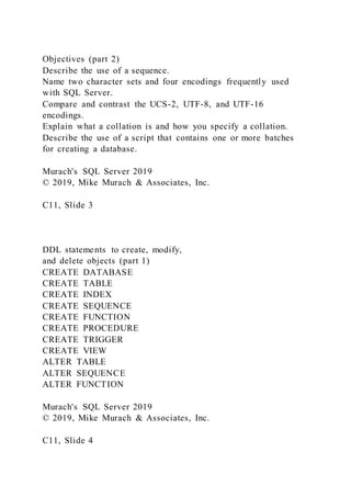 Chapter 11How create a database and its tables with SQL stat | DOCX | Databases | Computer ...