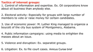Chapter 11 interest groups | PPT