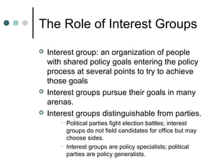 Political Interest Groups