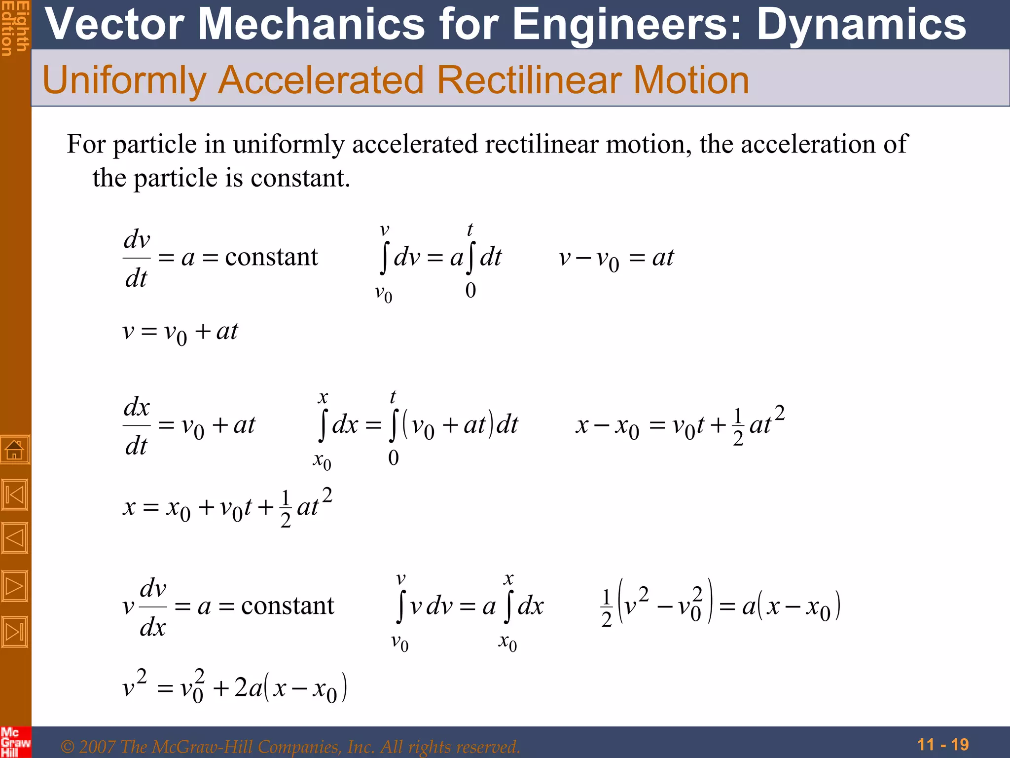 Chapter 11 kinematics of particles | PPT
