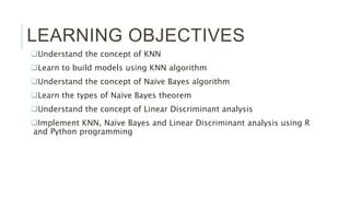 Chapter 11 KNN Naive Bayes and LDA.pptx | Free Download