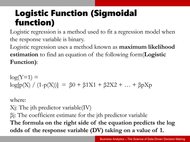 Chapter 11 Logistic Regressionpptx