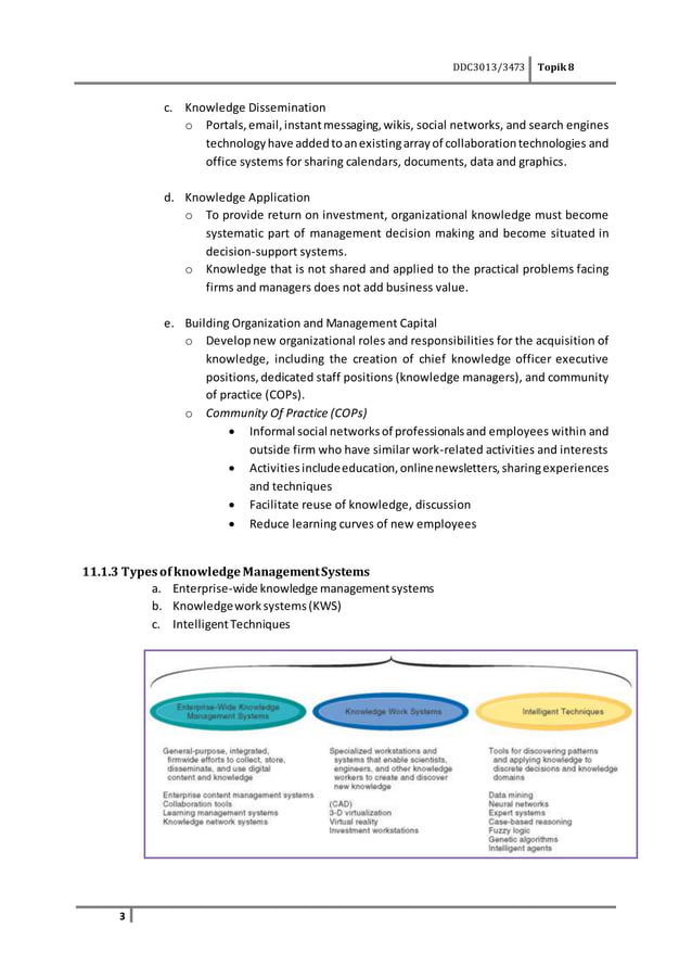 Chapter 11 managing knowledge MIS | DOCX