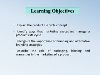 Product Life Cycle (Managing Products and Brands) | PPTX