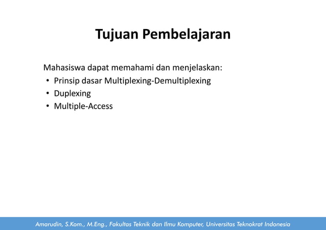 Chapter 11 Multiplexing dan Multiple Access | PDF