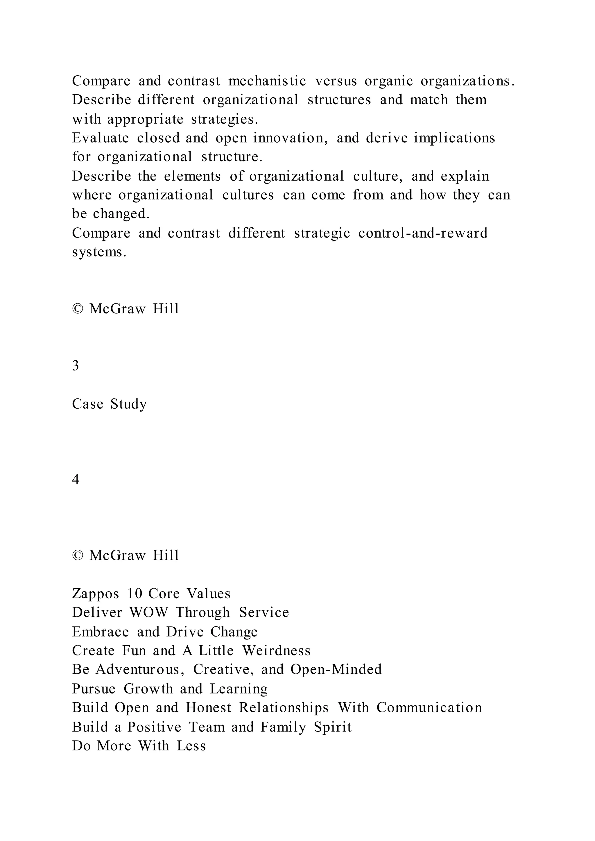 Chapter 11Organizational Design Structure, Culture, and Contr