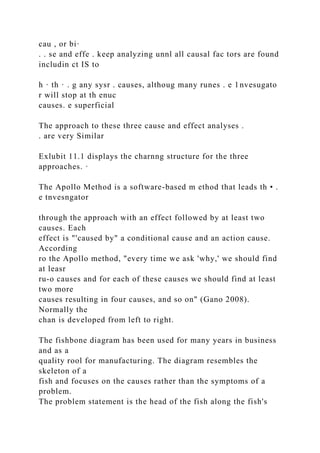 CHAPTER11 p.; Cause and Effect Analysis The cause an.docx